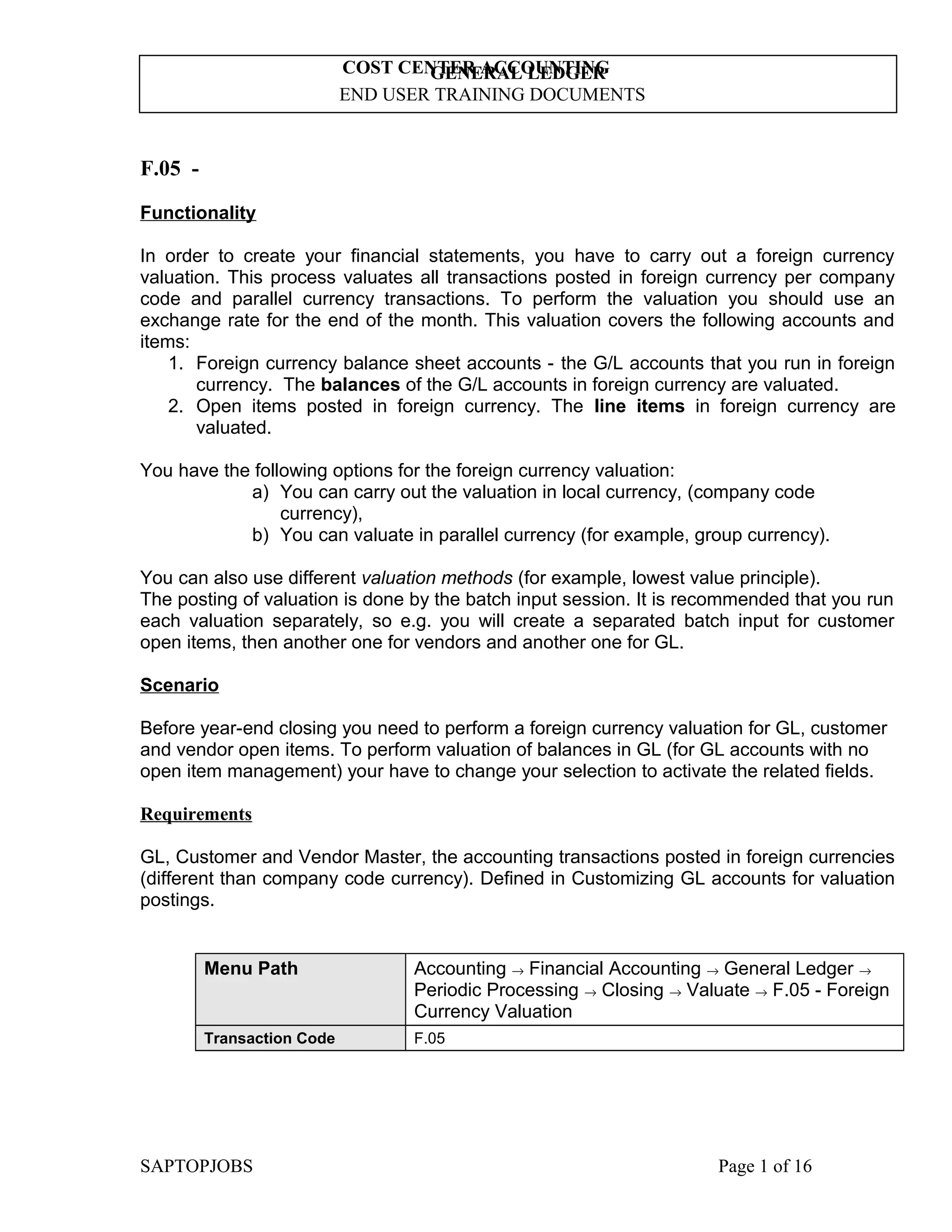 F.05 foreign currency valuation | DOC