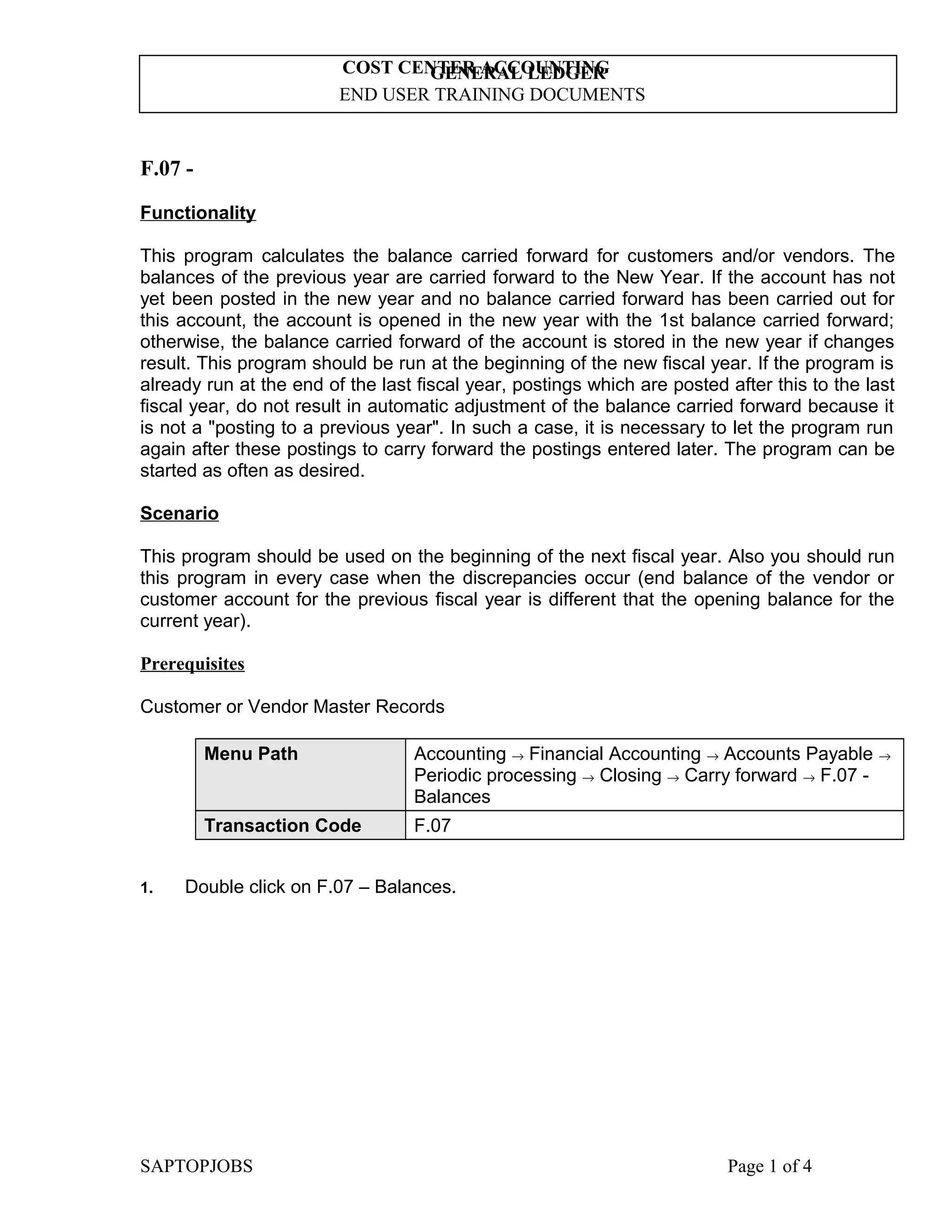 F.07 carry forward receivables payables | DOC