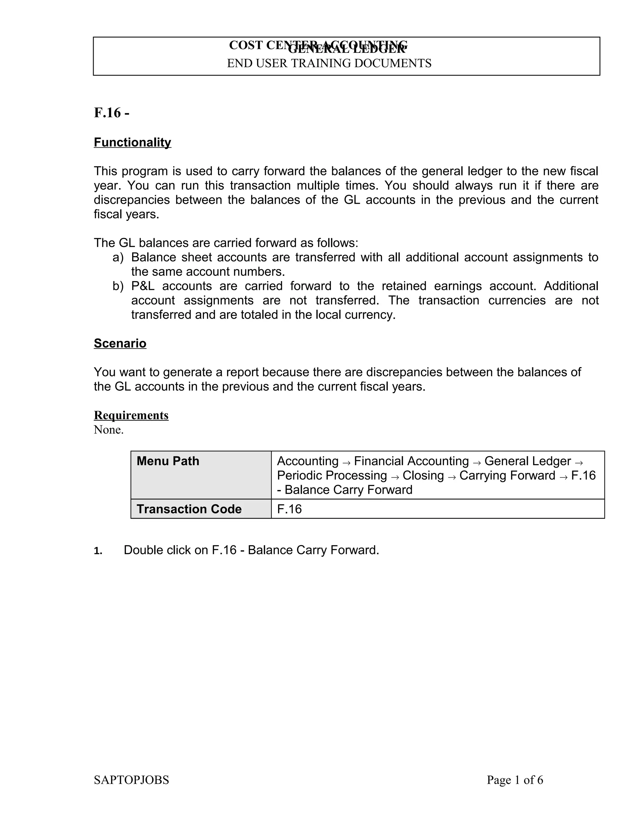 F.16 balance carry forward of gl accounts | DOC