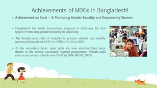 Achievements of MDGs in Bangladesh | PPTX | Debated Sensitive Social ...