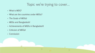 Achievements of MDGs in Bangladesh | PPTX