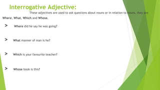 Adjectives and its Type | PPT