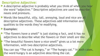 Adjectives and its Type | PPT
