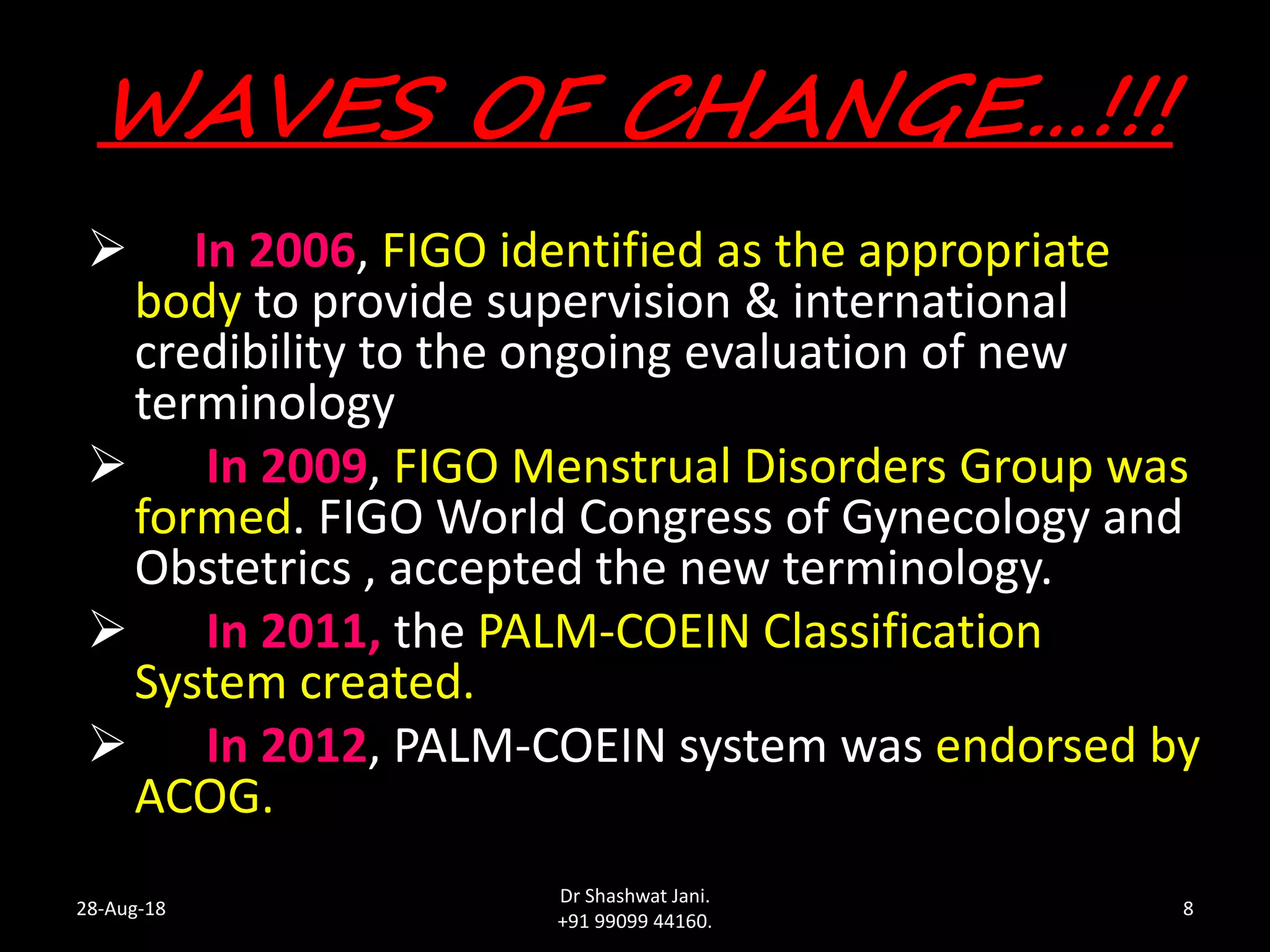 F.I.G.O. GUIDELINES & MEDICAL MANAGEMENT OF A.U.B. ( FOCUS ON ...