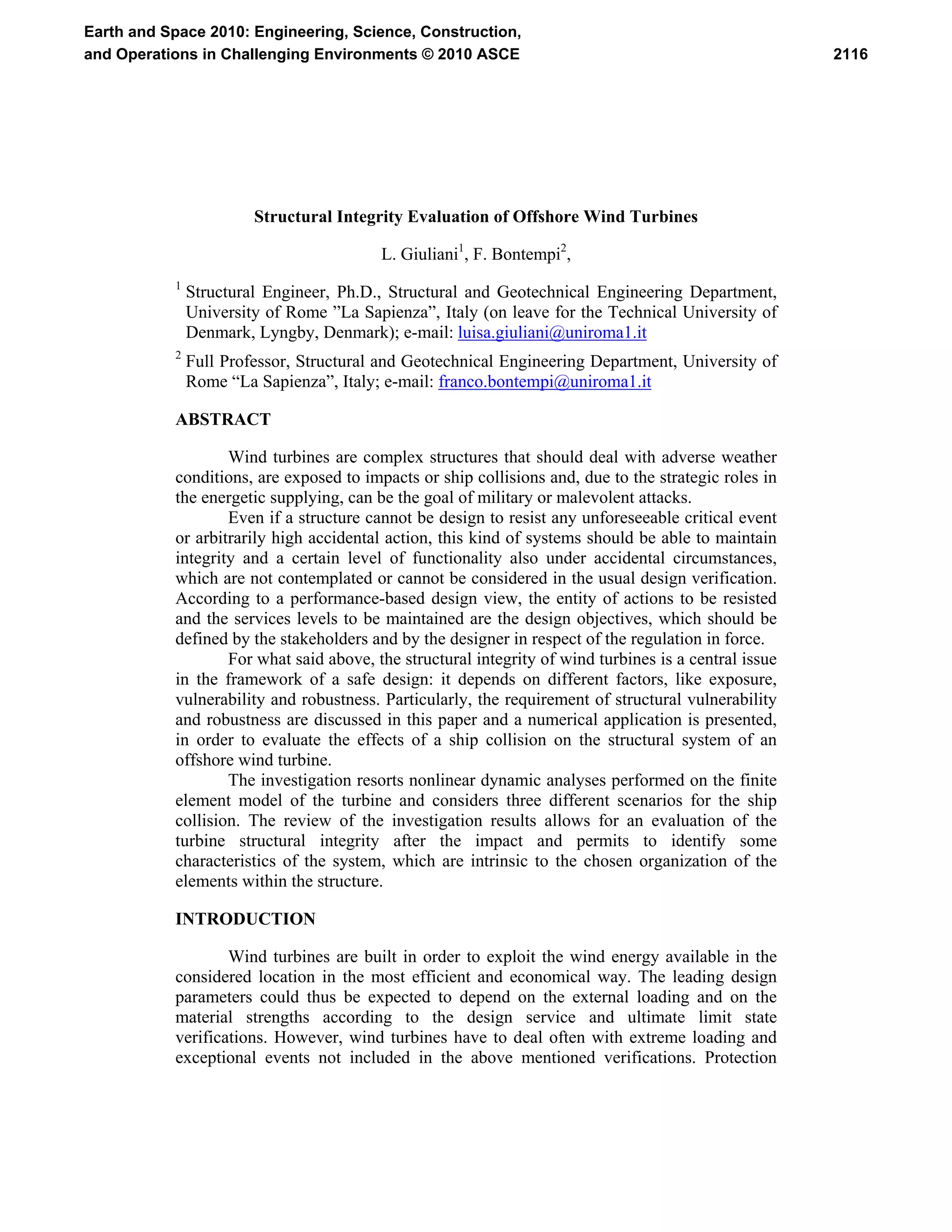 Structural Integrity Evaluation of Offshore Wind Turbines | PDF | Civil Engineering Industry ...