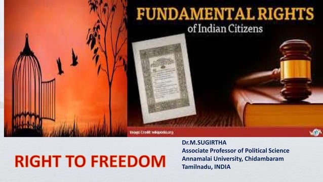FUNDAMENTAL RIGHTS IN THE INDIAN CONSTITUTION-RIGHT TO FREEDOM | PPT