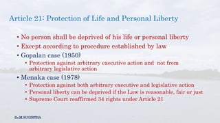 FUNDAMENTAL RIGHTS IN THE INDIAN CONSTITUTION-RIGHT TO FREEDOM | PPTX ...