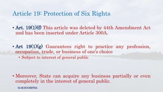 FUNDAMENTAL RIGHTS IN THE INDIAN CONSTITUTION-RIGHT TO FREEDOM | PPTX ...