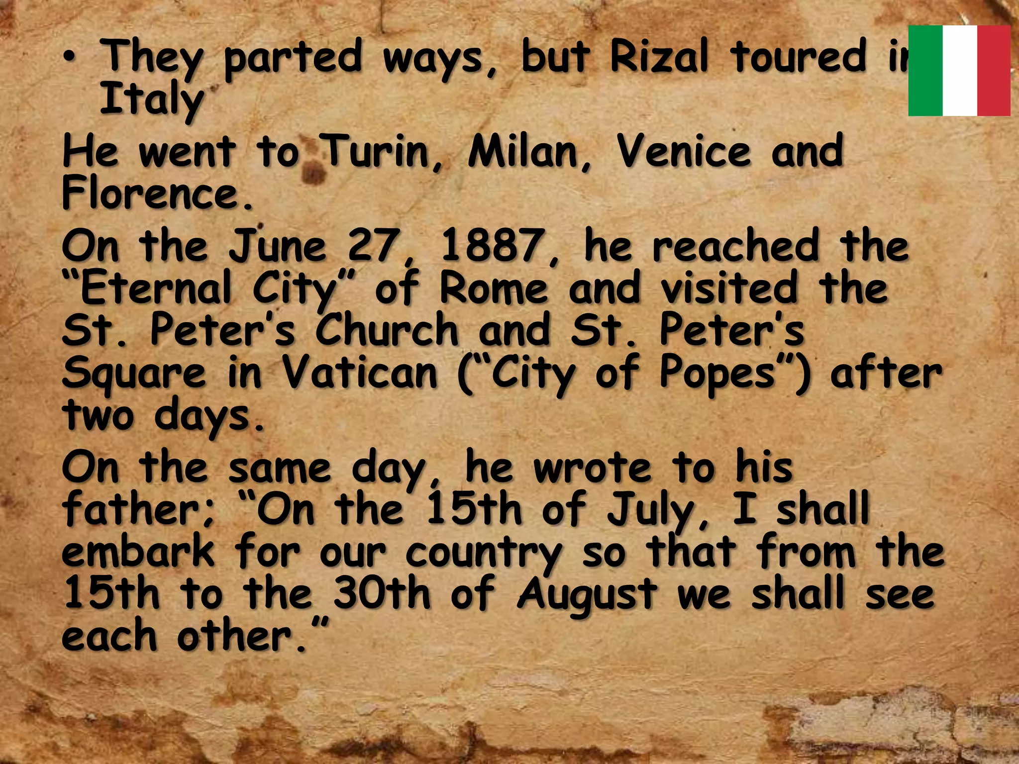 Rizal’s First Travel Abroad | PPTX