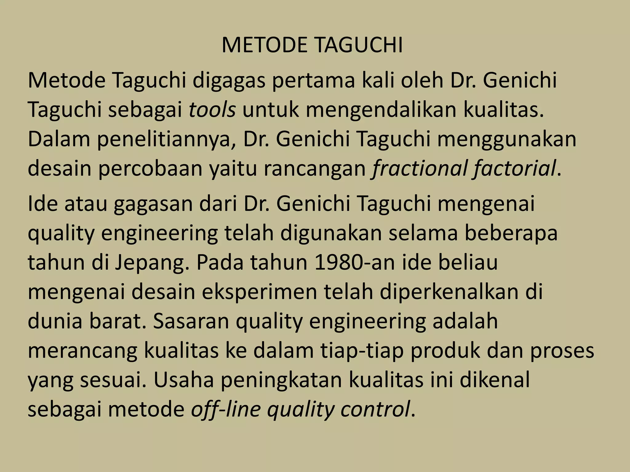 F. METODE TAGUCHI 7.ppt