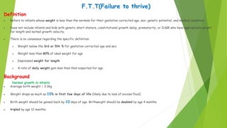 F.T.T.pptx for medical records paediatric patients | PPTX