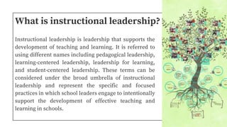Instructional Leadership power point pre | PPT