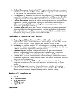 Automated Weather Station Offers and Oher details | DOCX