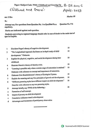 University of Mumbai [ F.Y.B.ed Semister-1] | PDF