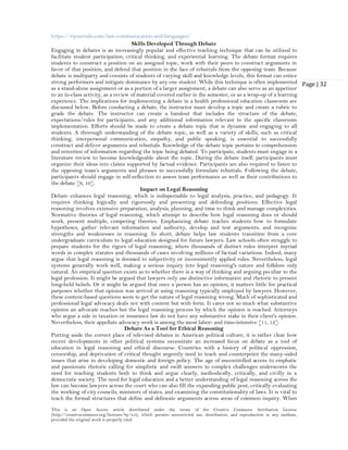 The Role of Debate in Legal Education (www.kiu.ac.ug) | PDF