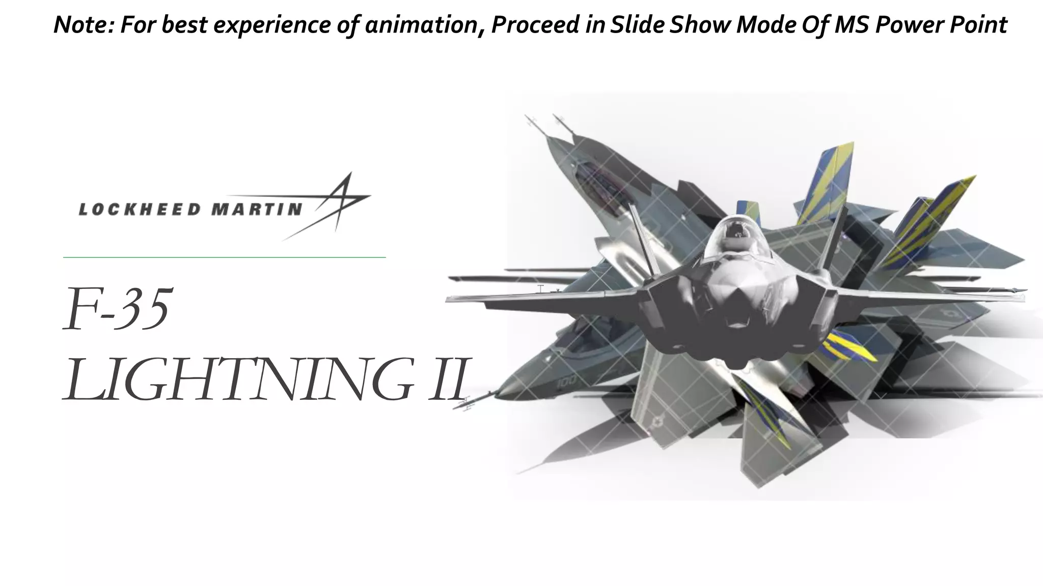 Lockheed Martin F35 Lightning II(Aerodynamics Presentation) | PPTX
