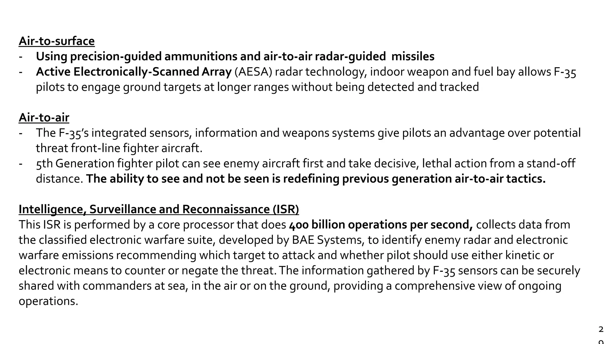 Lockheed Martin F35 Lightning II(Aerodynamics Presentation) | PPTX