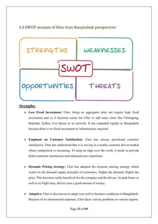 Application of the Strategic Management Theories in Uber Bangladesh | PDF