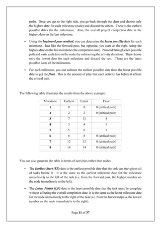 “Application of the Program Evaluation Review and Technique | PDF