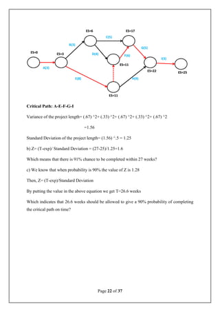 “Application of the Program Evaluation Review and Technique | PDF