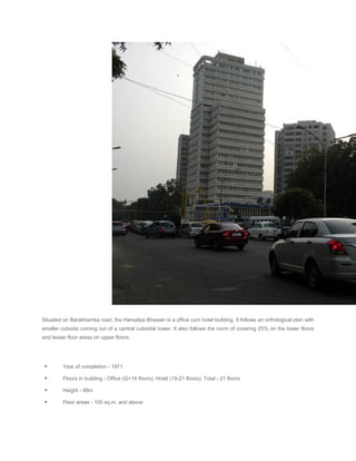 F.A.R., Ground Coverage and Height Permissible as per Bye Laws | DOC