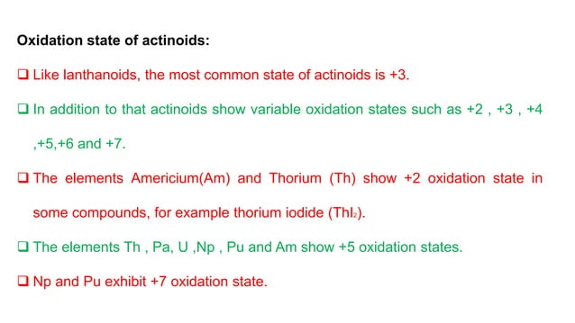 f- block elements | PPTX | Chemistry | Science