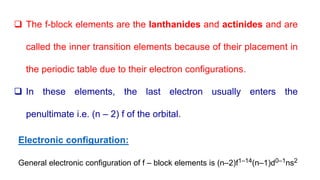 f- block elements | PPTX