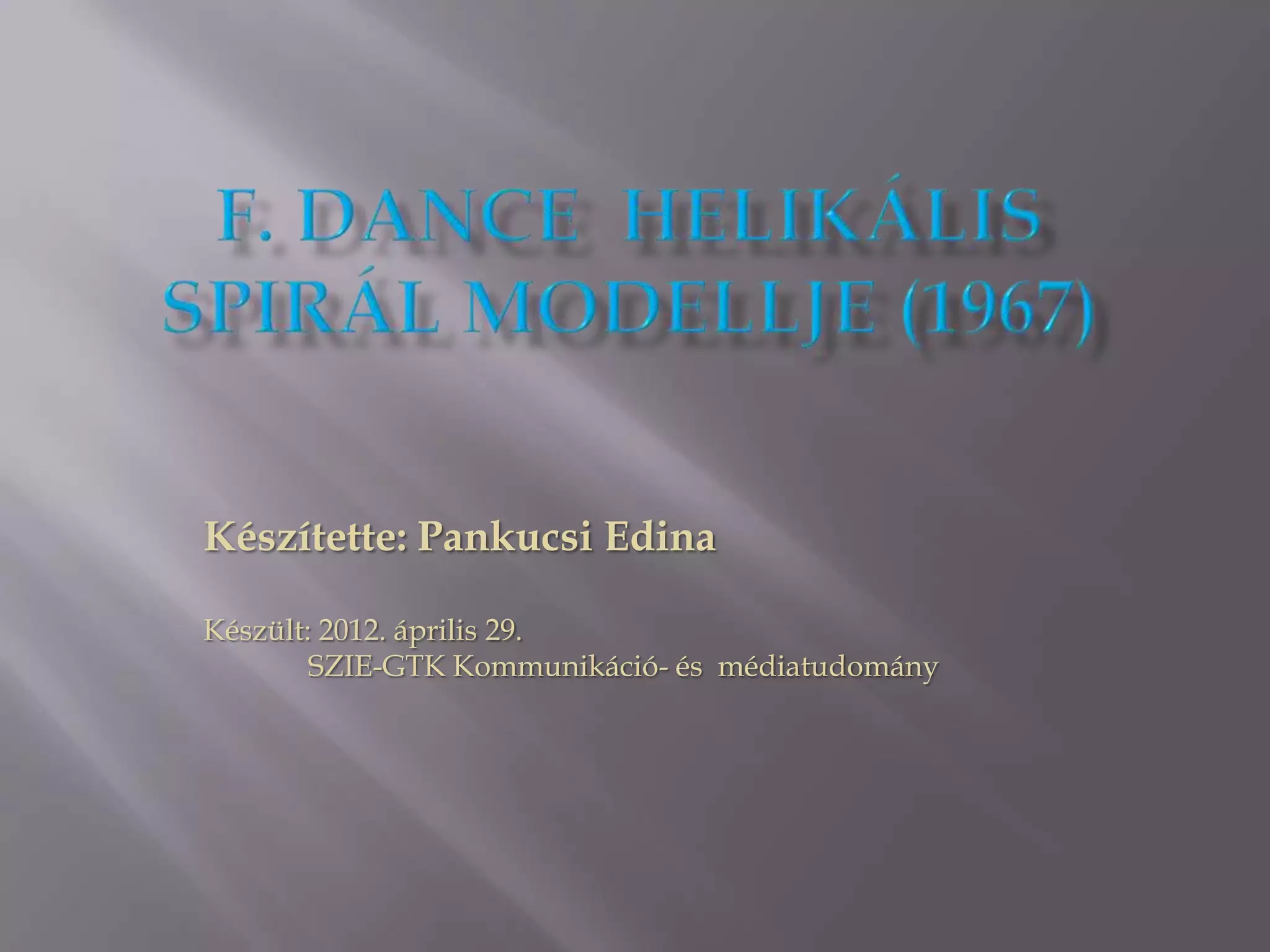 F. dance modell | PPTX