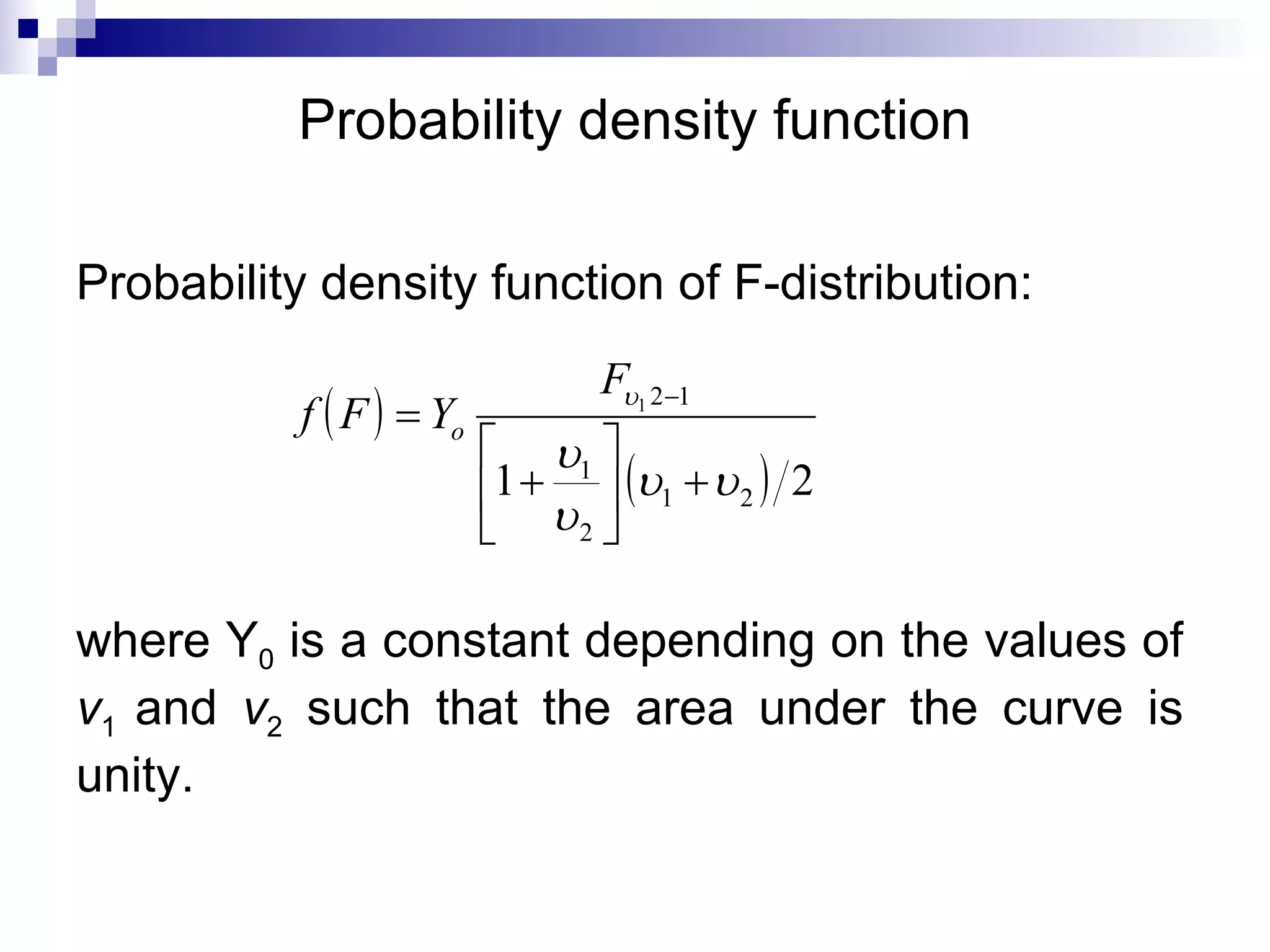 F Distribution | PPT