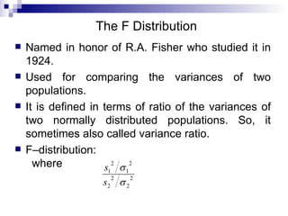 F Distribution | PPT