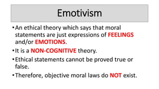 Emotivism | PPTX
