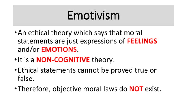 Emotivism | PPTX