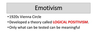 Emotivism | PPTX