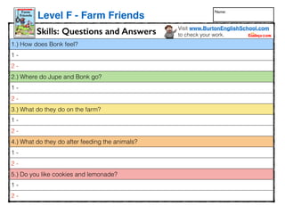 F - Farm Friends | PPT | Free Download