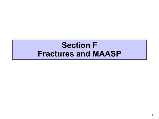 F-Fractures and MAASP.ppt | Geology | Science