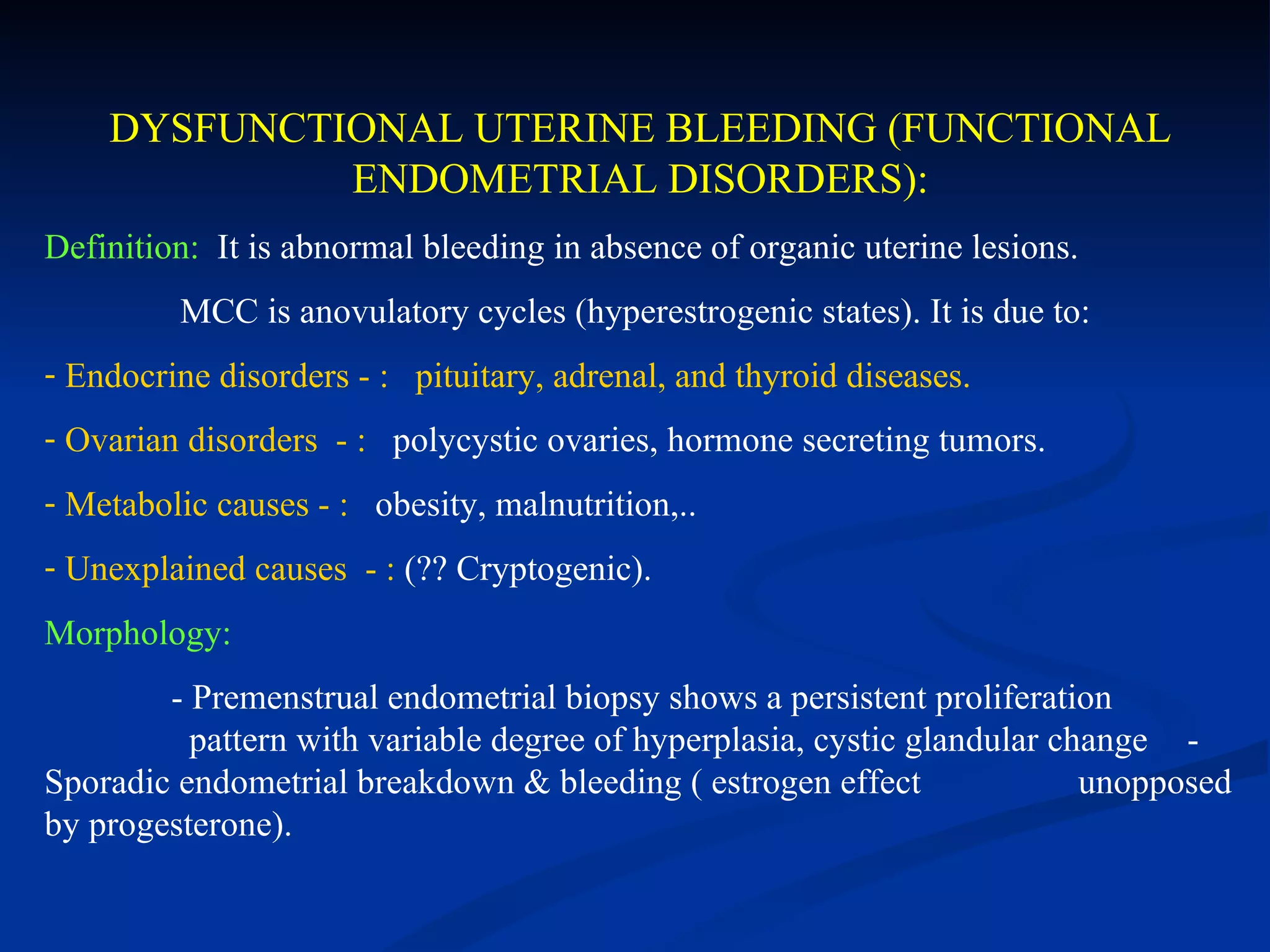DISEASES OF THE FEMALE REPRODUCTIVE SYSTEM | PPT