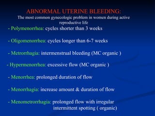 DISEASES OF THE FEMALE REPRODUCTIVE SYSTEM | PPT