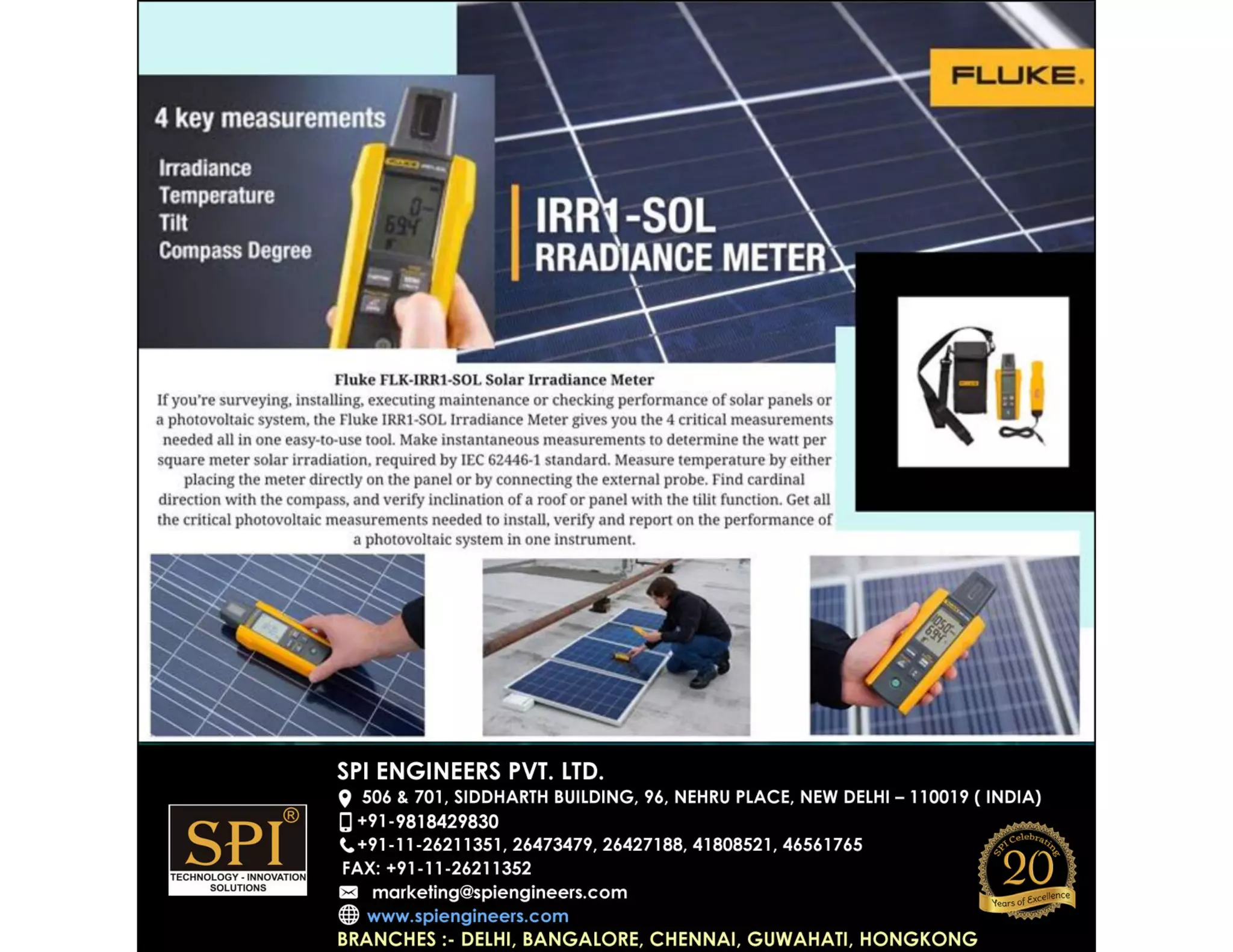 Fluke FLK-IRR1-SOL Solar Irradiance Meter at SPI | PPT