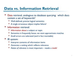 Information Retrieval and Storage Systems | PPT