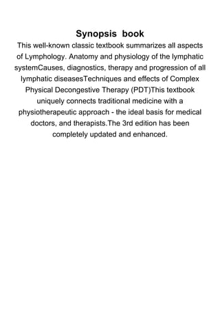 (F?ldi's Textbook of Lymphology: For Physicians and Lymphedema ...