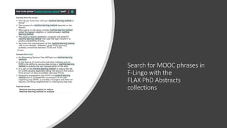 F-Lingo & FLAX: Automated open data-driven language learning in MOOCs | PPTX | Internet | Computing