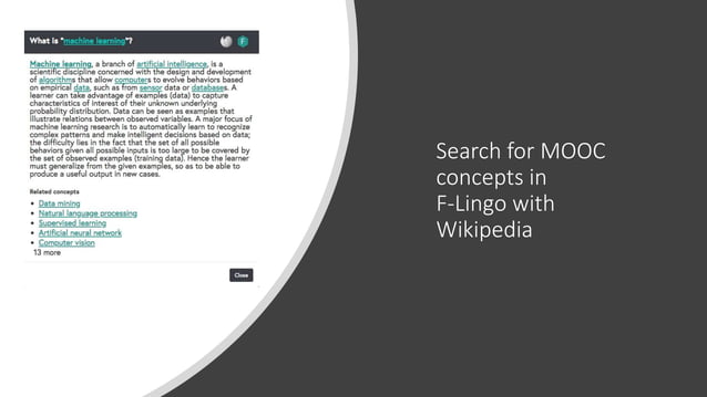 F-Lingo & FLAX: Automated open data-driven language learning in MOOCs | PPT