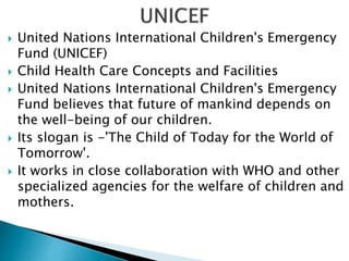 national & international welfare agencies for children | PPTX