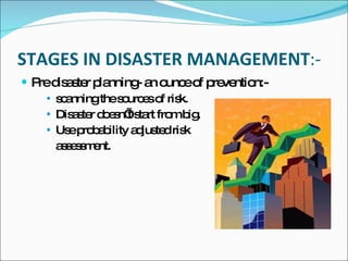 Disaster Management | PPT | Business | Business and Finance