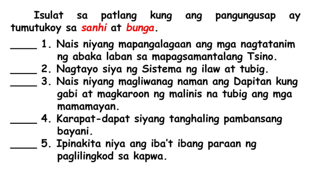 Filipino - Sanhi at Bunga | PPTX