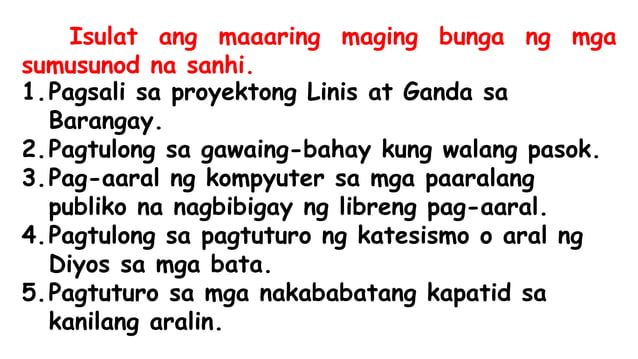 Filipino - Sanhi at Bunga | PPTX