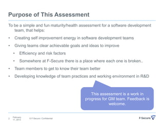 F secure team-self-assessment-1.6 | PPT