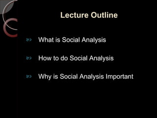 F. social analysis | PPT