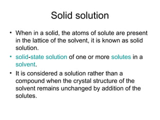 Examples Of Solid Solutions