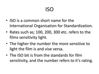 F stop and ISO | PPTX